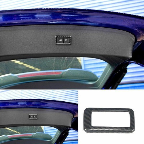 For Audi Q5 2018-2023 Carbon Fiber Look Tailgate Rear Door Button Cover ...