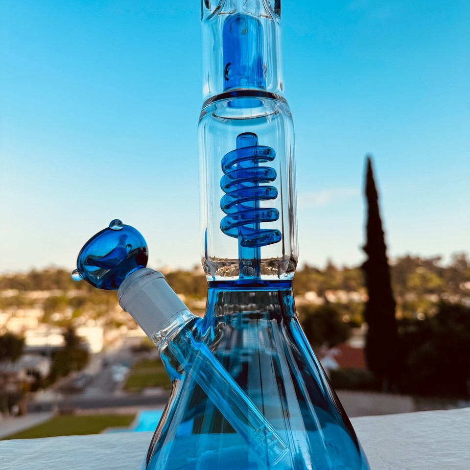 13inch Glass Heavy Bong Hookah Water Pipe Heavy Beaker 14mm Bowl in ...