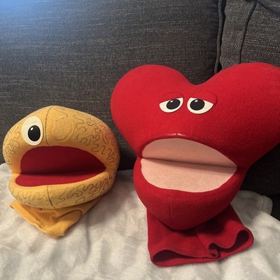 Vintage Puppet Productions Hand Puppet Red Heart And Brain Educate READ ...