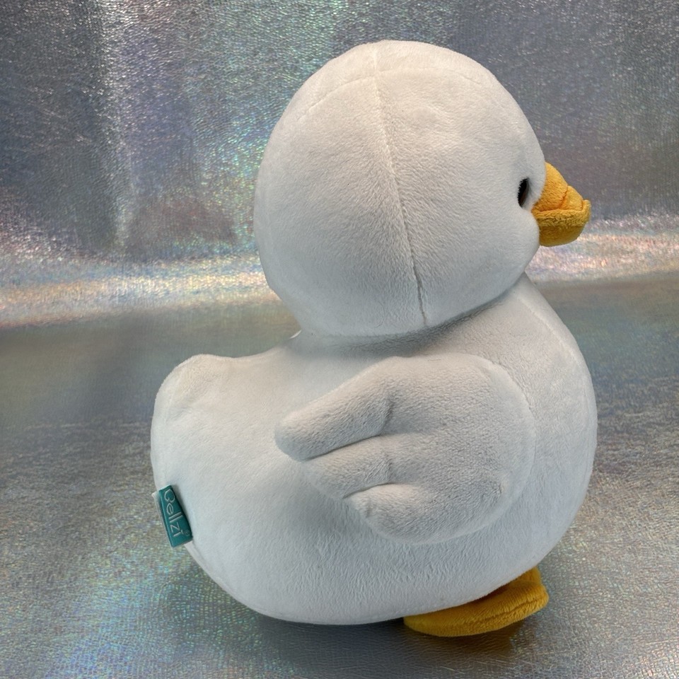Bellzi Ducki the Duck Plush White Stuffed Animal Orange Feet Beak Bird ...