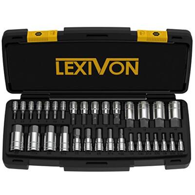 LEXIVON Master HEX Bit Socket Set, Premium S2 Alloy Steel | Assorted ...