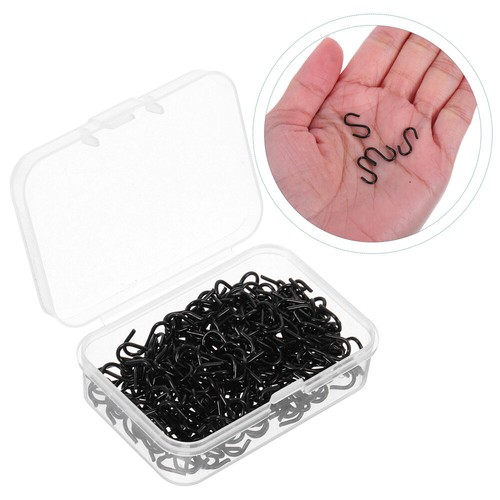 200 Pcs Black Hook Key Hooks Shaped Hanging Mini for Crafts Heavy Duty ...