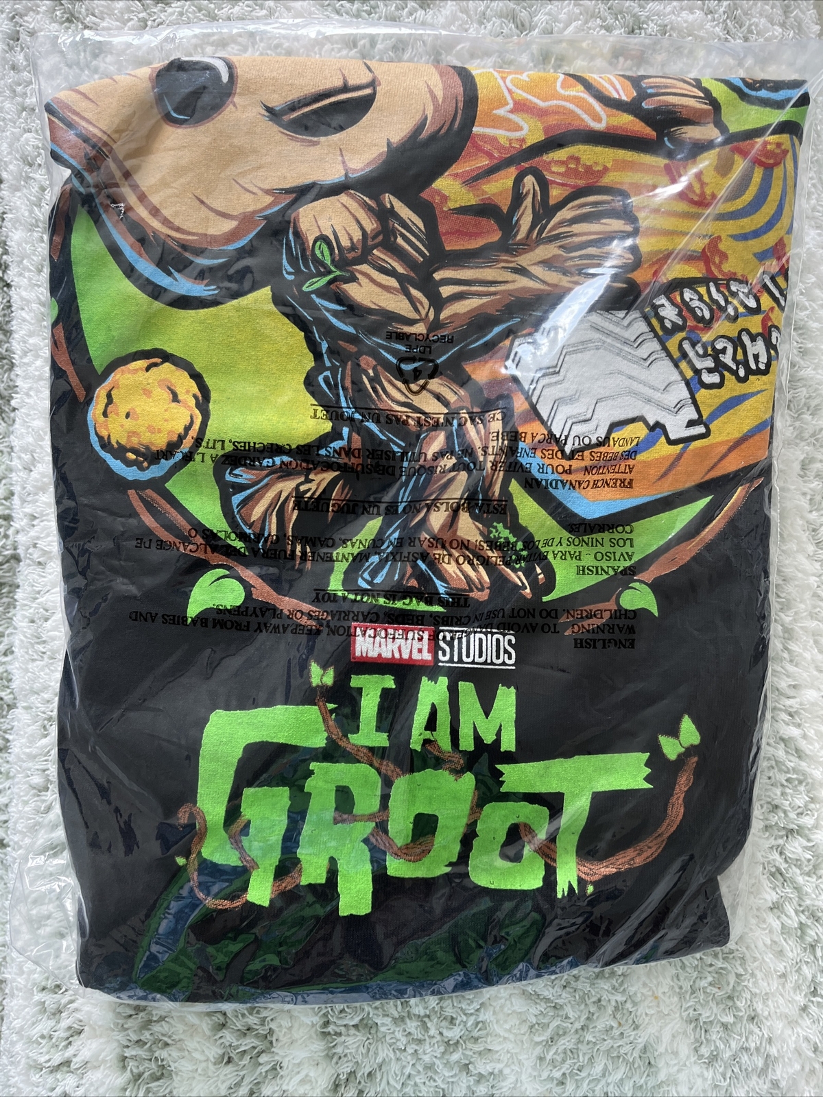 🎄 Marvel / Disney "I AM GROOT" T-SHIRT Size Large Unisex Factory Sealed ...