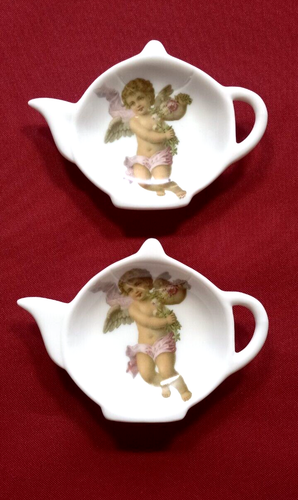Vintage Liette Intl Hand Decorated Angel Tea Kettle SET OF TWO ...