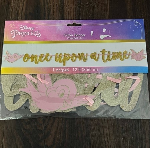 Disney Princess "Once Upon A Time" Script Letter Birthday Banner - 12 ...