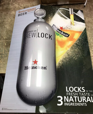 HEINEKEN BEER LIGHTING SIGN BACKLIT MAN CAVE COLLECTIBLE BREW LOCK 3D ...