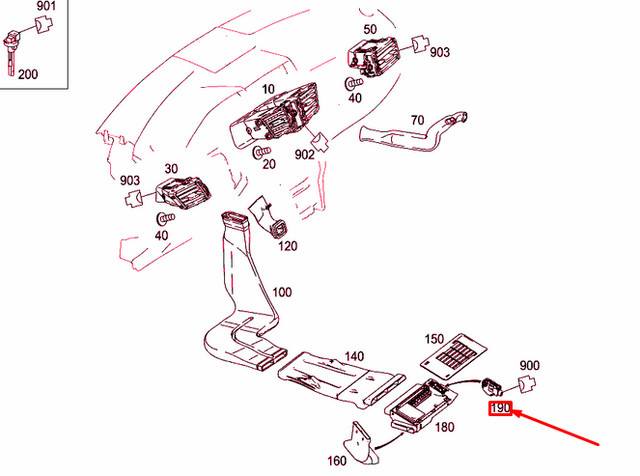 Heating Actuator MERCEDES BENZ C-klasse W204 SLS 197 A2219066900 for ...