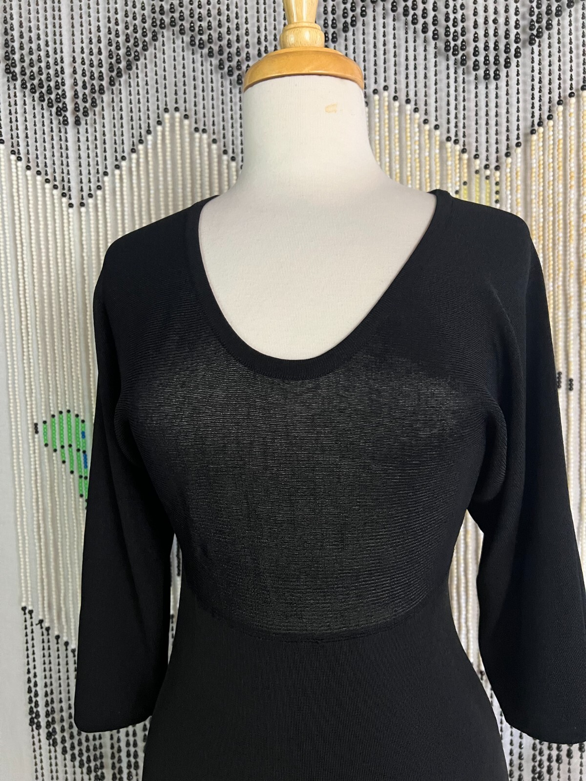 One Girl Who Black Top Semi-Sheer Chest Fitted Bottom… - Gem