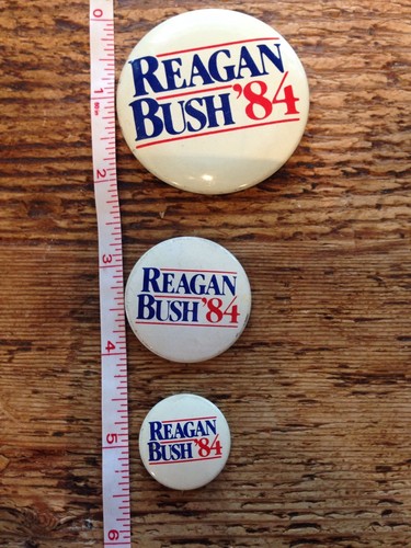 Lot Of 3 REAGAN BUSH '84 Presidential Campaign Buttons RONALD REAGAN ...
