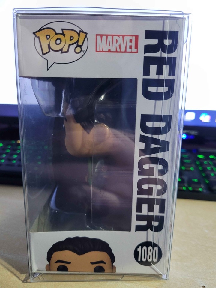 ms marvel red dagger funko pop in pop protector new | eBay UK