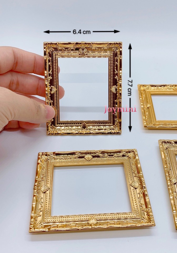 4PCS Frames Dollhouse Miniature Pictures Photo Frames For Art Wall ...