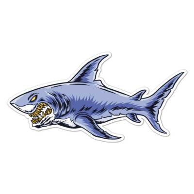 Great White Shark, Vinyl Decal Sticker, Indoor Outdoor, 3 Sizes, #7926 ...