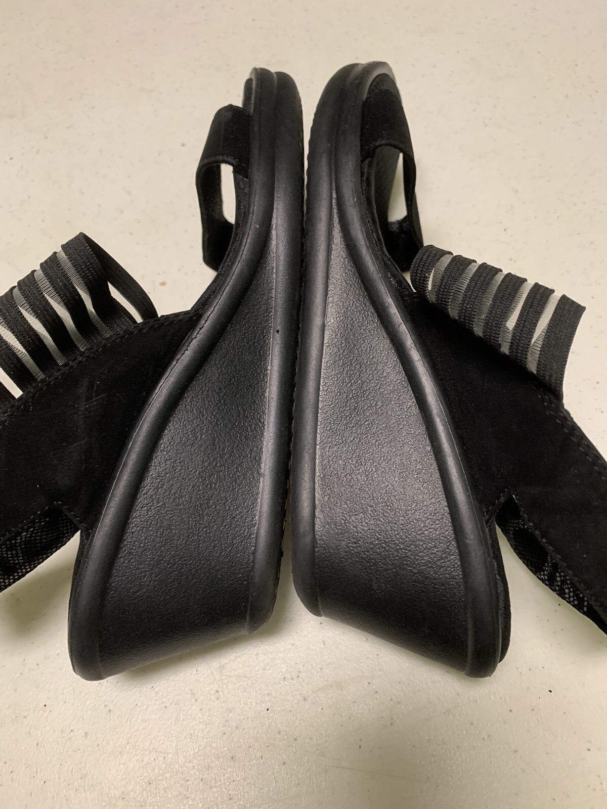 Skechers Womens Rumblers Black Slingback Wedge Sandal… - Gem