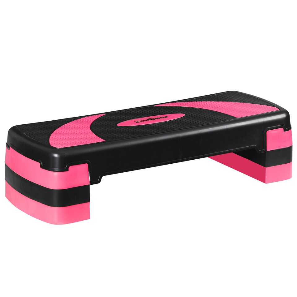 31'' Fitness Aerobic Step Adjust 4"- 6 - 8" Exercise Stepper With ...