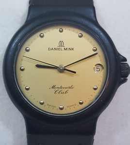 Daniel Mink Montecarlo Club Black PVC Rubber Strap Women's Watch Swiss ...
