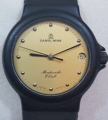 Daniel Mink Montecarlo Club Black PVC Rubber Strap Women's Watch Swiss ...