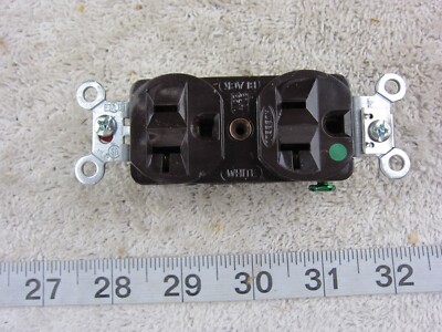 Hubbell HBL 8300H 20A 125V Brown Hospital Grade Straight Blade ...