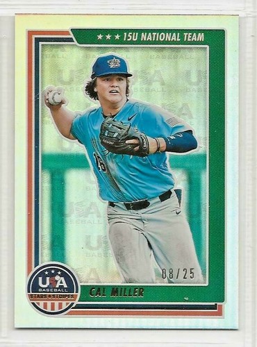 2022 Panini USA Stars & Stripes Cal Miller USA Baseball foil #79 08/25 ...