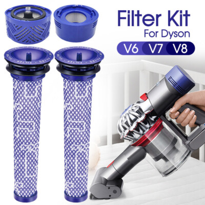 For Dyson V6 V7 V8 Filter Kit Absolute Animal Motorhead Trigger ...
