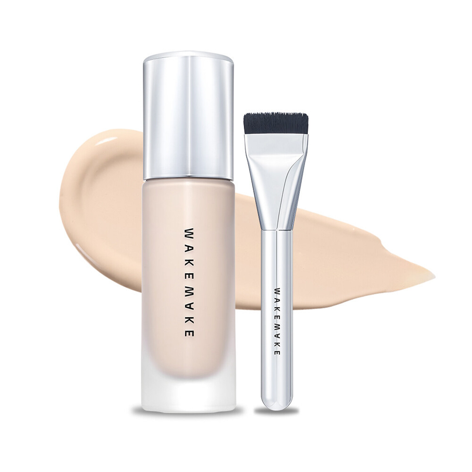 WAKEMAKE Water Velvet Cover Foundation 30ml Spatula Brush Gift 5colors ...