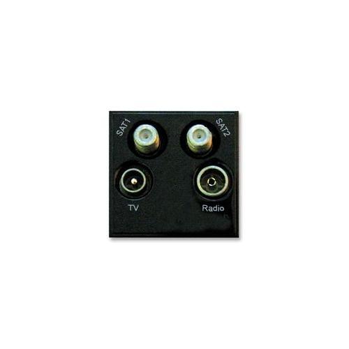TRIAX - 304265 - TV/Radio/Sat I / Sat II Schwarz Modul Für Wandplatte ...