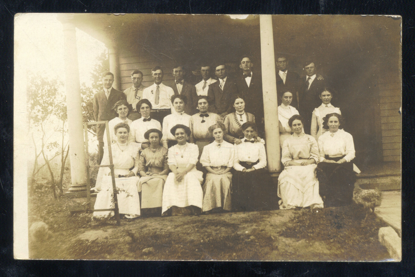 RPPC PONCA NEBRASKA 1910 GROUP OF PEOPLE TO BERLIN NE REAL PHOTO ...