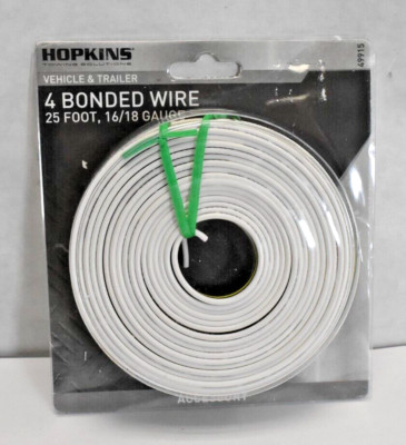 Hopkins Trailer Wiring Wire 25' 16 Gauge Bonded Trailer Automotive Wire ...