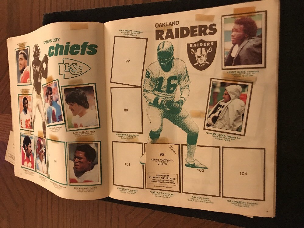 1981 Topps Football Sticker Album Partially Full Mancave | eBay