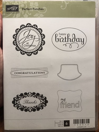 Stampin' Up! Perfect Punches Set 6 Clear Mount Rubber Stamps | eBay