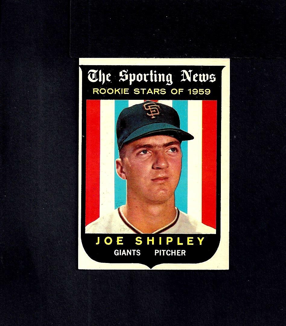 1959 TOPPS #141 JOE SHIPLEY-2--(RC)--GIANTS--NO CREASES--EX/MT/NR/MT++ ...