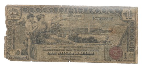 1896 One Dollar Educational Note Silver Certificate Fr 224 | eBay