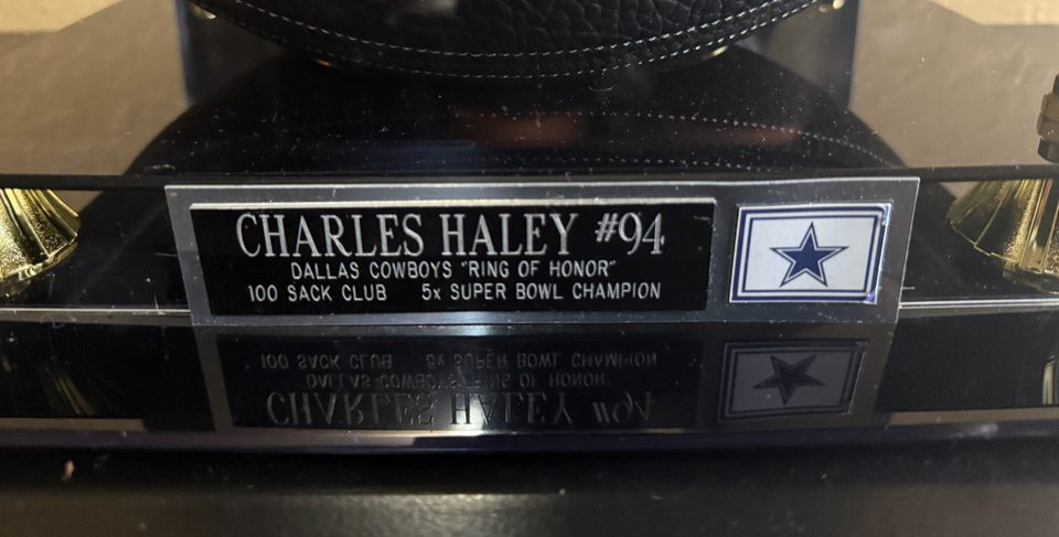 Charles Haley Autographed Dallas Cowboys HALL OF FAME Logo Football PSA ...