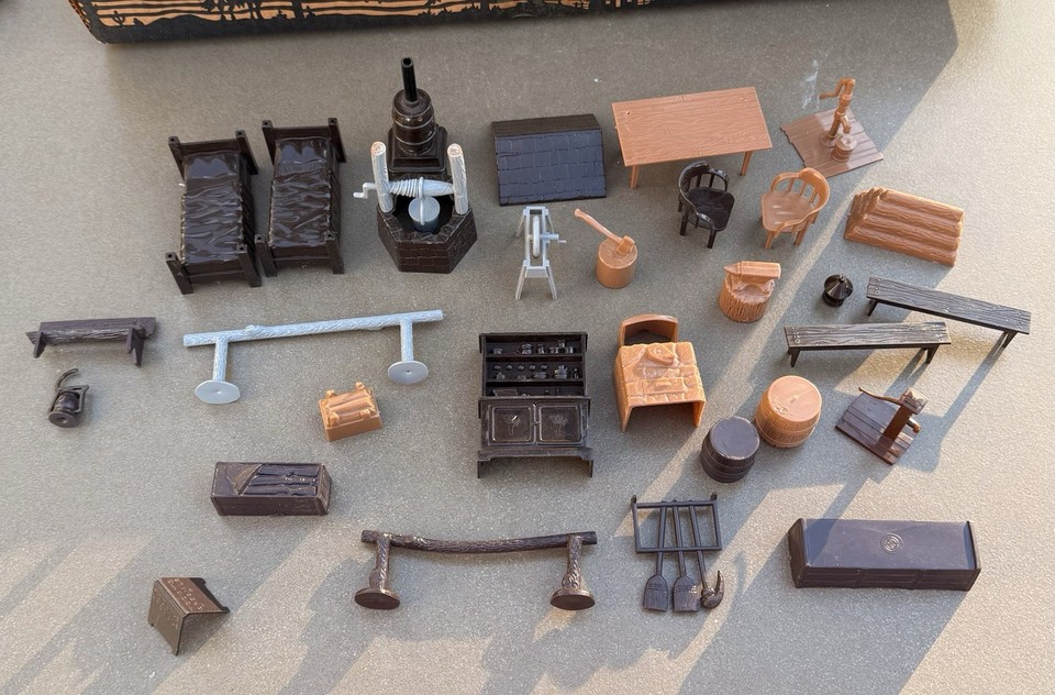 MARX VINTAGE WESTERN RANCH SET IN NICE OB - 1950'S | eBay