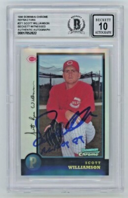 Scott Williamson 1998 Bowman Chrome 371 Refractor RC ROY Signed BAS BGS ...