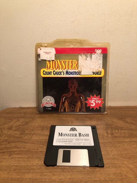 Monster Bash 3.5 floppy disk PC Game For DOS IBM 286 - Rare Vintage ...
