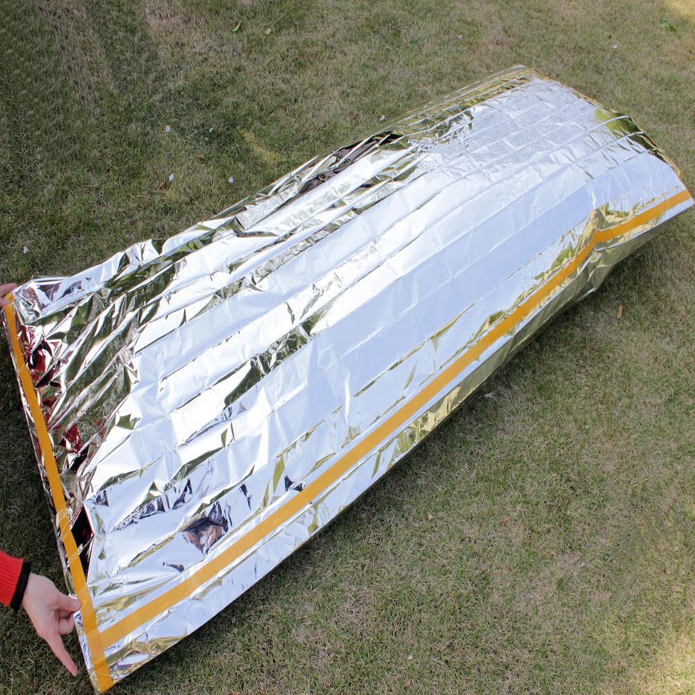 Outdoor Emergency Survival Sleeping Bag Thermal Camping Rescue Blanket ...