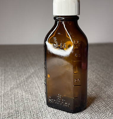 Vintage Brockway Sani-Glass Amber Colored 3ii, 2oz, Empty Medicine ...