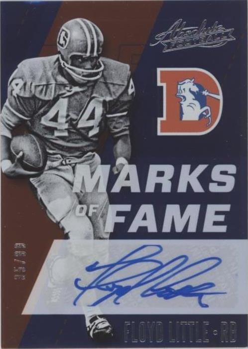 2017 Panini Absolute - Marks of Fame Floyd Little #MF-FL /99 (AU) for ...