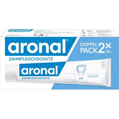ARONAL Zahnpasta Doppel pack 2X75 ml strong teeth and gums -exp 10/25 ...