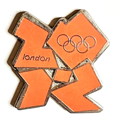 2012 London Olympics Olympic Rings Orange Logo Hat Lapel Pin LOCOG 2008 ...