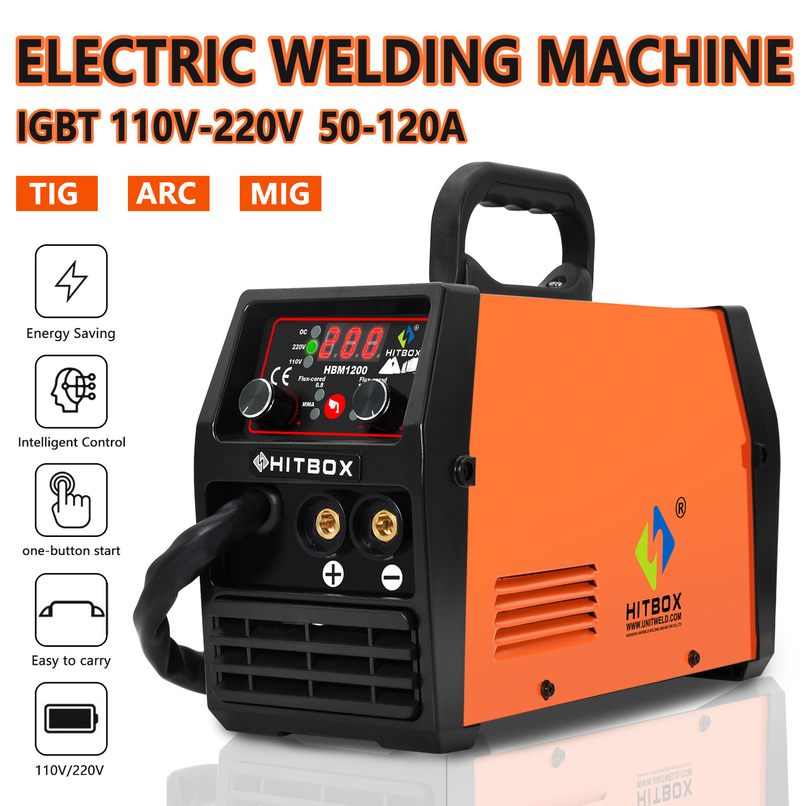 Buy HITBOX 3 IN 1 MIG Welder Stick ARC MMA LIFT TIG Welding Machine ...