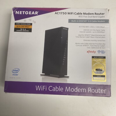 Netgear C6300 AC1750 WiFi Dual Band Cable Modem Gigabit Router | eBay