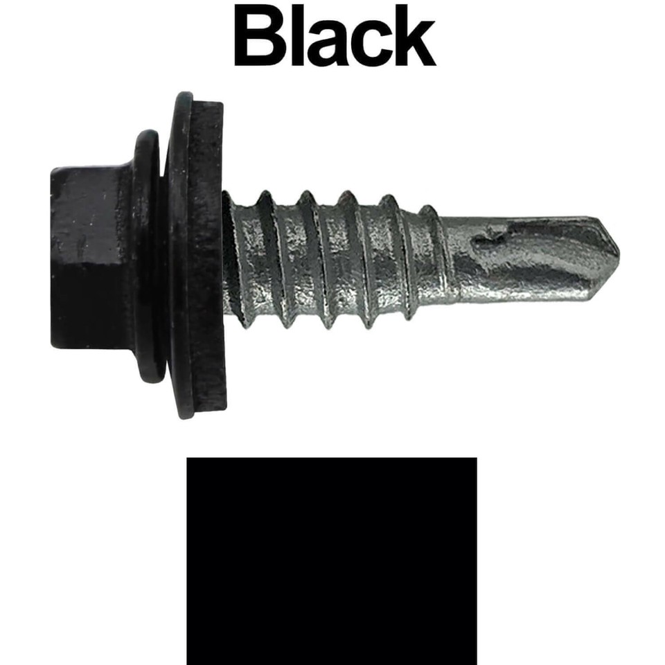 14 x 7/8" Type #1 Stitch Tek Metal to Metal Hex Head Colored Roofing ...