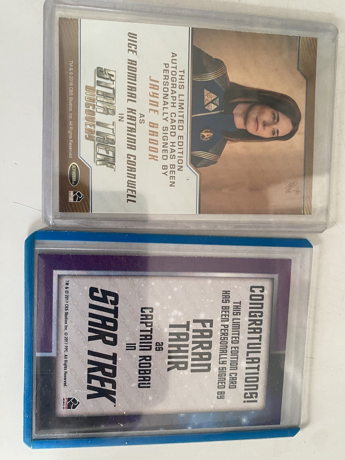 star trek card signed Discovery-Jayne Brook. And ST Captain Robau | eBay