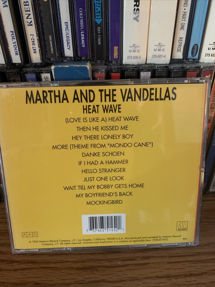CD: Heat Wave by Martha & the Vandellas (CD, Motown) RARE OOP CD ...