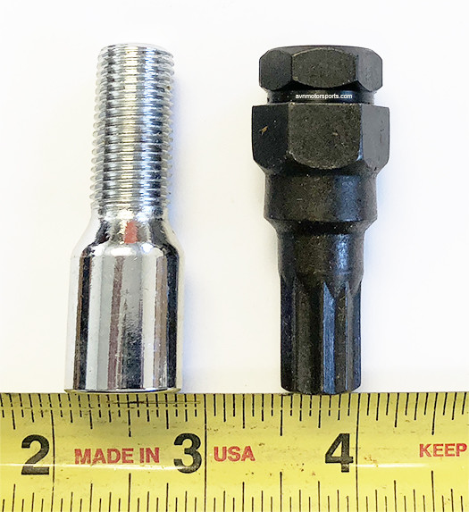 (1) TUNER KEY ADAPTERS FOR 10 SIDED PATTERN WHEEL LOCKS LUG BOLTS 3/4 ...