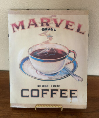 Marvel Coffee Print on Canvas - 8"x 10"-EUC | eBay