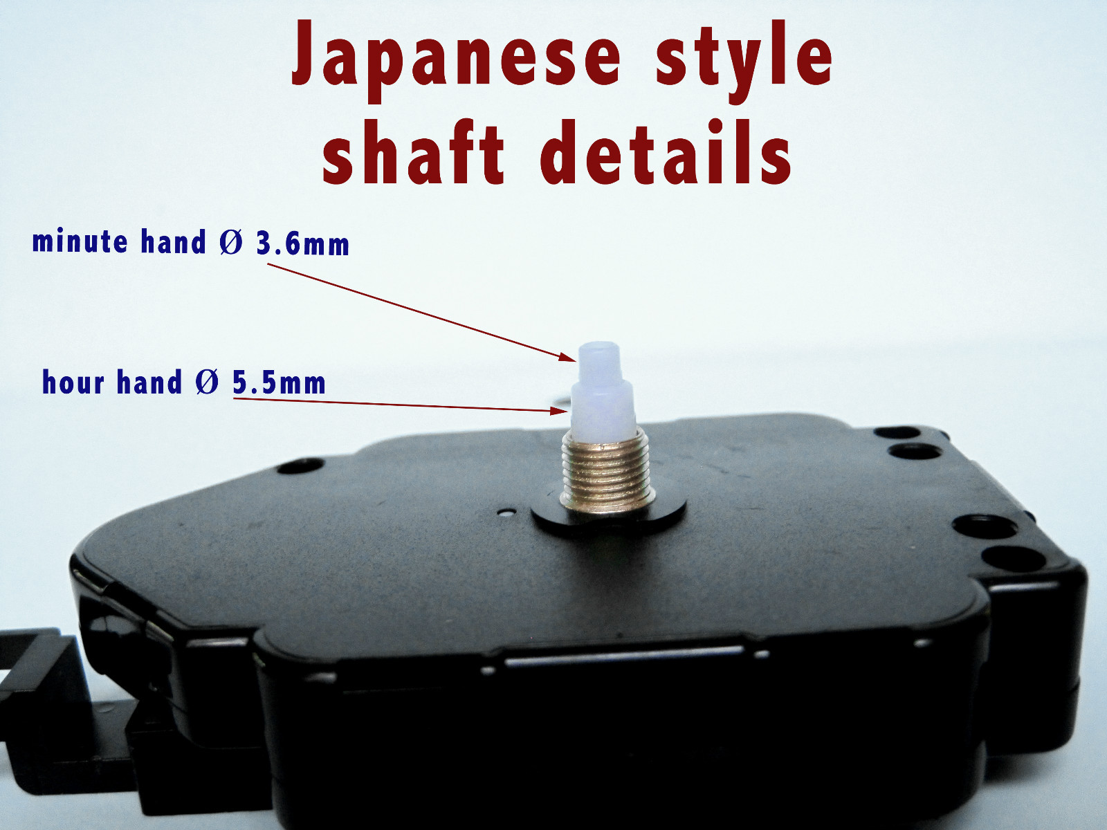 Pendulum Clock Battery Mechanism Quartz, Spindles Ø 5.5 & 3.6mm ...