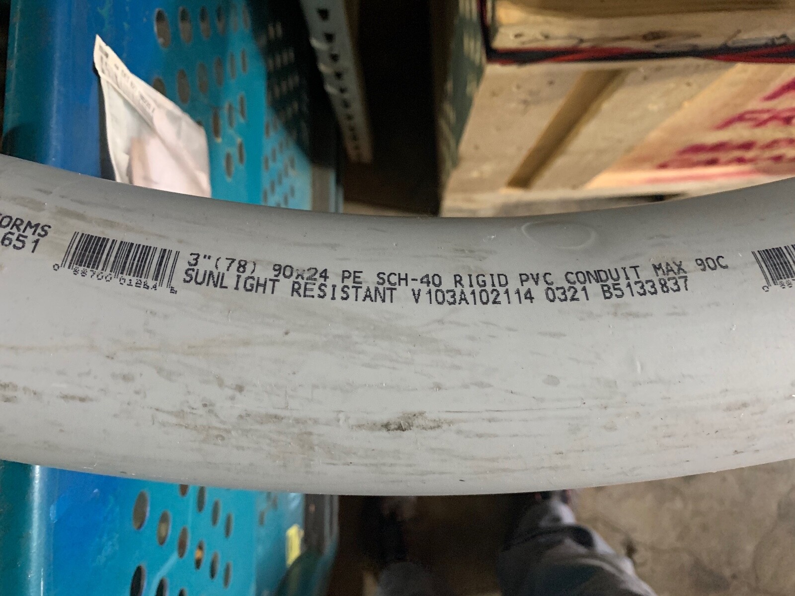 Cantex 3" / 78mm 90 x 24 Sweep Elbow PE SCH-40 Rigid PVC Conduit Max ...