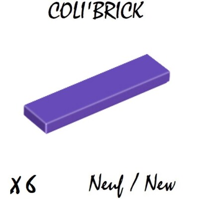 Lego 2431 - 6x Plaque Lisse / Tile 1x4 - Violet Dark Purple - 91143 ...